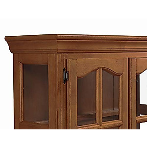 Sunset Trading Keepsake Buffet Hutch, Nutmeg Brown and Light Oak
