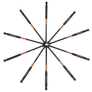 10PCS Phillips Bits #2 High Torque Impact Driver Bits Magnetic 2 Phillips Bits 6 Inch Long PH2 Bits TS2 Steel Phillips Head Drill Bits Phillips Screwdriver Bits 1/4 Hex Shank Screw Bits