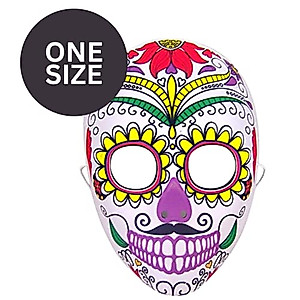 Day of the Dead Sugar Skull Senor Bones Plastic Mask
