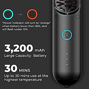 TYMO Porta Cordless Hair Straightener Brush | Mini Portable Straightening Brush for Travel | Negative Ion Hair Straightener Styling Comb | USB Rechargeable Feature | Safety Anti-Scald Design