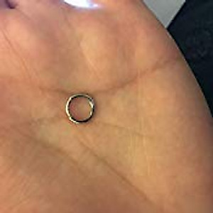 14k REAL White Gold 1.5mm Thickness Huggie Earrings (8 x 8 mm)