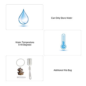 Lineslife Water Container with Spigot, 3.4 Gallon Portable Water Storage for Camping, 13L