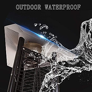 YAOJIA Outdoor Patio Space Heater 13 KW Natural Gas Patio Heater ，Waterproof Adjustable Firepower Pyramid Patio Liquefied Gas Heater ，Outside Space Heating for Home Garden & Gazebo， 234 X 60 X 60cm