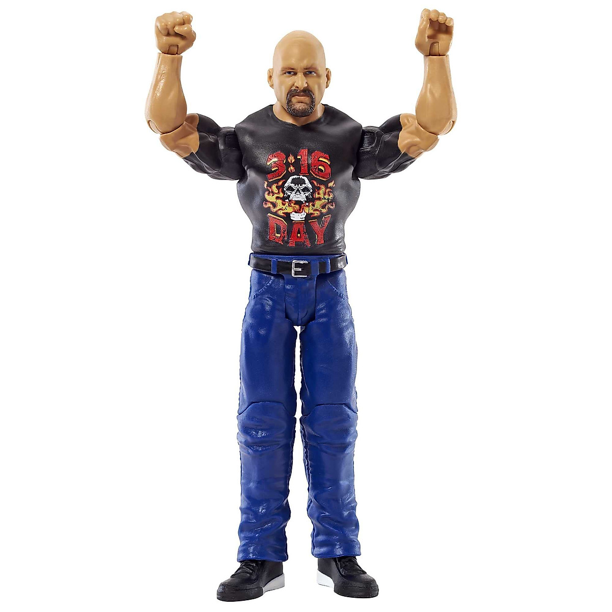 Mattel WWE Basic Action Figure, Stone Cold Steve Austin, Posable 6-inch Collectible for Ages 6 Years Old & Up