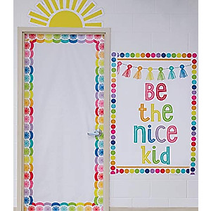 Schoolgirl Style - Twinkle Twinkle You're A STAR! Rainbow Big Dots Straight Borders