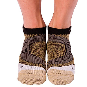 Zensah Copper Lightweight Running Socks, Small, Slate