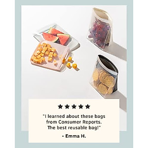 W&P Porter Stand Up Bag 100% Silicone Reusable Food Storage Bag | 36 oz Stand Up - Blush | Cook, Store, or Freeze | Easy Cleaning, Dishwasher-Safe