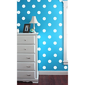 80pieces/ Set 4.8cm Polka dot Wall Sticker -Easy Peal & Stick- Environmental Removable Kids Nursery Room Decor Decal Sticker (White)