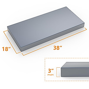 LBG Products Mini Split Pad for Air Conditioner Heat Pump Systems,38" x 18" x 3" Plastic Equipment Pad for Outdoor Condenser Units,Mini Split Air Conditioner Pad,Grey