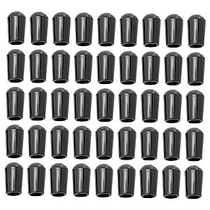 IMIKEYA 1set Round Rubber Sleeve Wire Hangers Clothes Hanger End Caps Rack Tine Prong Cover Shelf Prong Accessory Screw Caps Thread Shelf Organizer Tip Caps Black PVC 200pcs