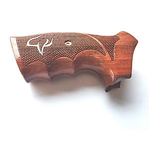 BMPL Hardwood Luxury Laser Grips Compatible with Taurus Medium/Large Frame.357 M44, 65, 66, 80, 82, 83, 96, 431, 441, 607, 608, 669 Revolver Handmade, Brown,Red