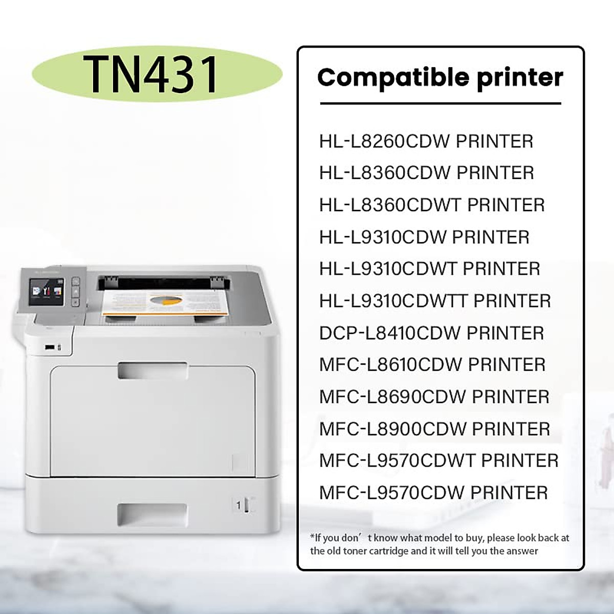 LVELIMIT TN431BK/C/M/Y: TN-431 Toner Cartridges 4 Pack Compatible Replacement for Brother TN-431 Standard Yield Toner Cartridge Works for MFC-L8900CDW MFC-L8610CDW HL-L8360CDW HL-L8260CDW Printer
