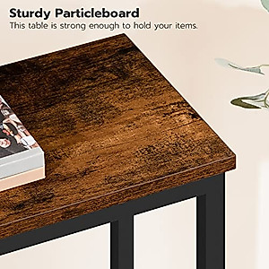 HOOBRO Console Table, 47.2" Narrow Entryway Table, Industrial Sofa Table with Shelf, Entrance Table for Living Room, Hallway, Foyer, Corridor, Office, Wood Look Accent, Rustic Brown and Black BF20XG01