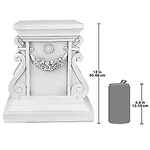 Design Toscano NG314105 Classic Statuary Garden Plinth Base Riser, Medium, antique stone
