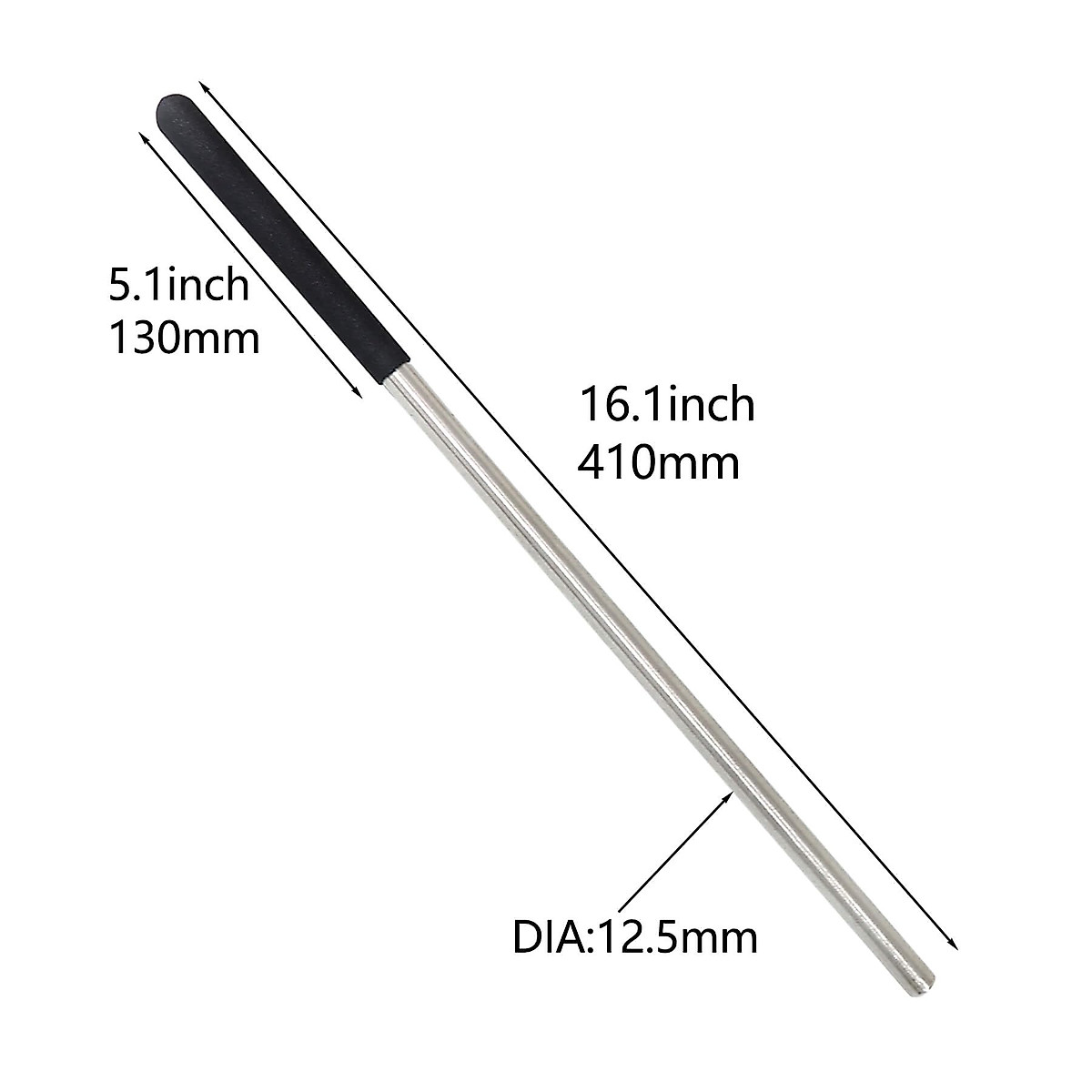 Zadery 1 Pair Torsion Spring Winding Rods with Non-Slip Handle, 16 Inch Length Winding Bars for Adjusting or Replacing Garage Door Torsion Springs, 1/2 inch Diameter Round Steel Rods