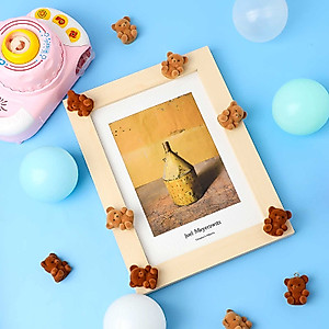 Hungdao 12pcs Valentine's Day Miniature Flocked Plush Mini Bear Stuffed Bear Decorations for Birthday Cake Wedding Decor Party Favor Supplies Bag Charm DIY Accessory 1 Inch (Brown, Light Brown)