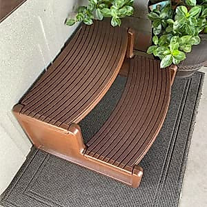 HECASA Spa Step Hot Tub 2-Step Universal Outdoor Indoor Step Stool Pool Ladder Plastic Handi Step Slip Resistant Striped