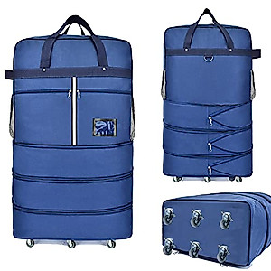 ELDA Expandable Foldable Suitcase Collapsible Luggage with Universal Spinner Wheels Rolling Duffle Bags for Travel Large Capacity Lightweight Suitcases for Men Women