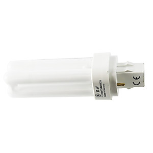 GE 97586/975865 F13DBX23/827/ECO - 13 Watt Quad-Tube Compact Fluorescent Light Bulb, 2 Pin, 2700K