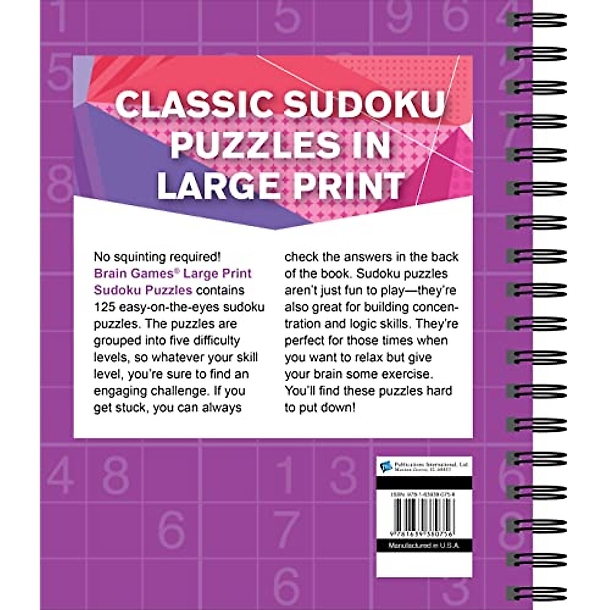 Brain Games - Large Print Sudoku Puzzles (Arrow)