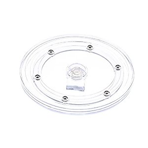 Kepfire Clear Acrylic Lazy Susan Turntable 7 inch Organizer Ball Bearing Revolving Display Base Kitchen Spice Rack Cake Makeup Table Decorating