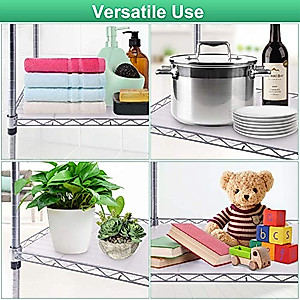 Slendor Wire Shelf Liner Value Pack of 5 Heavy Duty Waterproof Non-Adhesive Industrial Strength Plastic Mats for Tier Shelving Unit, 16 x 36 Inch Clear