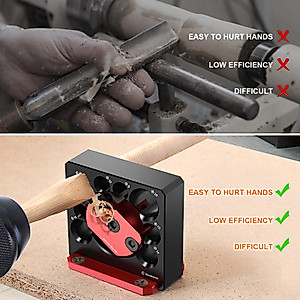 Twotrees Dowel Maker Jig Kit, Metric 8mm to 20mm Adjustable Dowel Cutter, Electric Drill Milling Pin Round Round Bar Dowel Jig, Suitable for Wood Rod Milling Pin Round Rod Auxiliary Tool