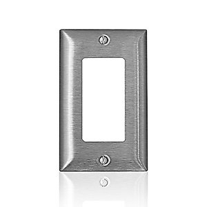 Leviton SL26 C-Series 1-Gang Decora/ Decora Plus/GFCI Wallplate, Type 430 Stainless Steel