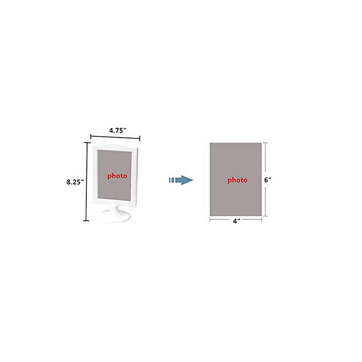 10 Pack Red 4x6" Double Sided Picture Frame Bulk,Stand Photo Frame Sign Display Holder with Inserts and Base,Each Holds 2 Pictures for Price Tag,Wedding, Ornaments,Party Frames Table Number