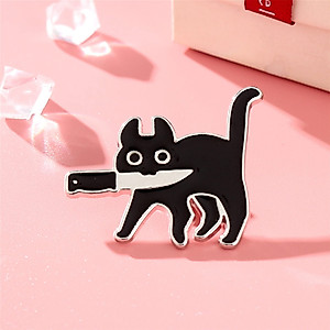 PISIWER Enamel Cat Pin Women Girls Pin Brooches Cat Enamel Pins Funny and Cute Cat Pins for Clothes