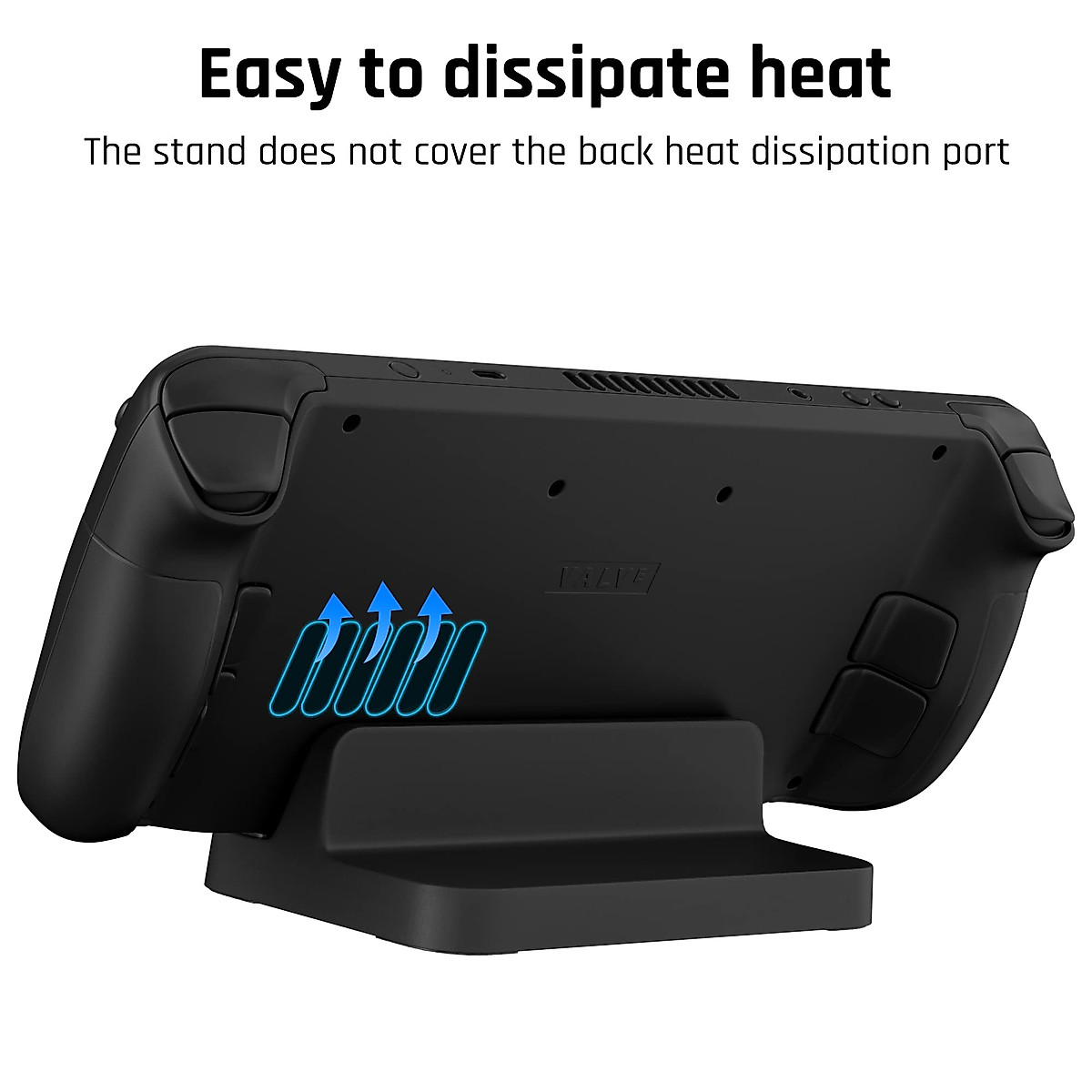 RHOTALL Stand Dock for Steam Deck with Silicone Non-Slip Pad, Stand Base Compatible with Steam Deck, Switch Standard Edition and Switch OLED with 6 Thumb Caps