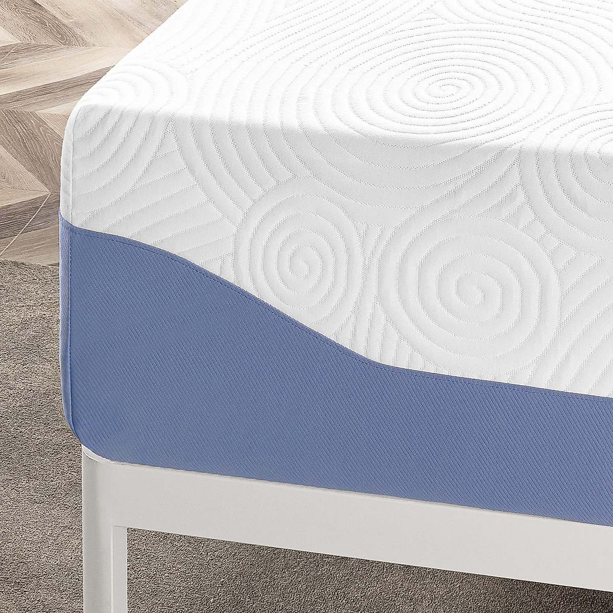 Mellow 14 Inch Cooling Gel-Infused Memory Foam Bed Mattress, Medium Firm Sleep and Breathable Fabric Cover, Full , Mattress In A Box