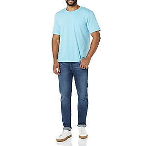Amazon Essentials Men's Slim-Fit Short-Sleeve Crewneck Pocket T-Shirt, Pack of 2, Light Blue, X-Large