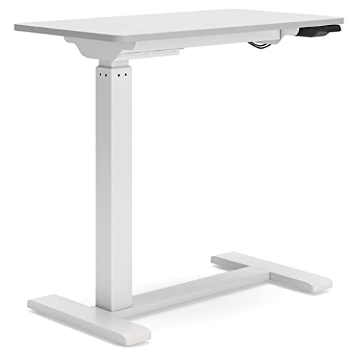 Signature Design by Ashley Lynxtyn Adjustable Height Side Desk, 28"W x 16"D x 26/41"H, Black