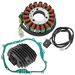 Caltric Stator & Gasket & Regulator Compatible with Kawasaki Lakota Sport 300 Kef300 Kef-300 2001-2003