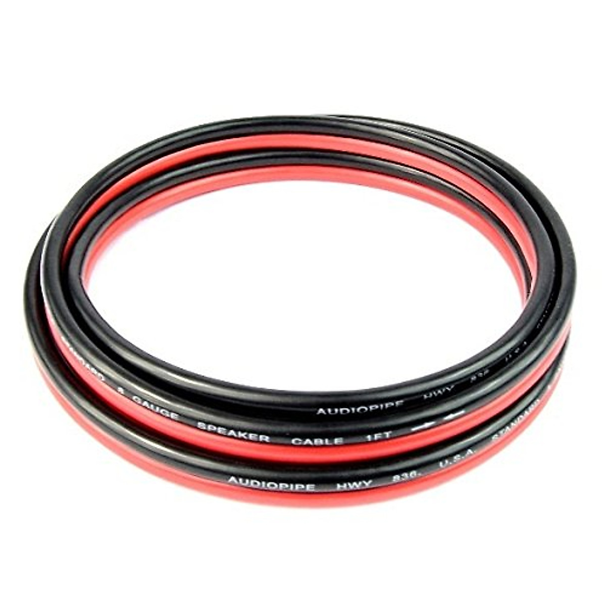 8 Gauge 6 Feet Red Black Speaker Wire Copper Mix Power Ground Car Home Audio