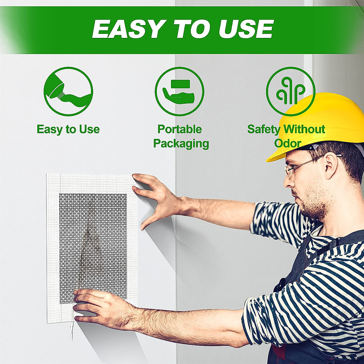 FixBuild Drywall Repair Patch Kit, 13 Piece Aluminum Wall Repair Patch Kit, 2/4/6/8 inch Aluminum Drywall Patch, Quick Fix Plaster Wall