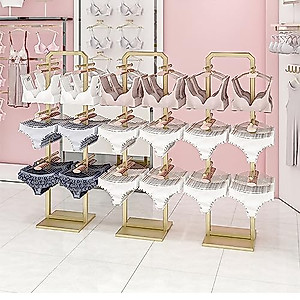 Floor-Standing Bra Rack, Creative Gold Underwear Shorts Nakajima Shelf, Clothing Store Combined Shelf, Shopping Mall Swimsuit Socks Display Stand