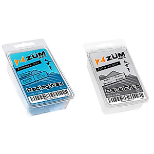 ZUMWax Ski/Snowboard/Nordic/Cross-Country Racing Iron ON Wax Bundle - Cold Temperature Wax + Base Prep