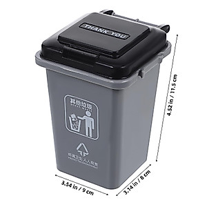 Kisangel Kids Sports Toys Mini Garbage Trash Bin Pen Holder Unique Tiny Size Recycle Can Set Desktop Pencil Cup Red Green Blue Gray- 1 Pack Toodler Toys