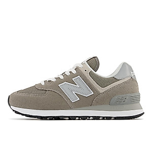 New Balance Women's 574 Core Sneaker, Grey/White, 7 Wide