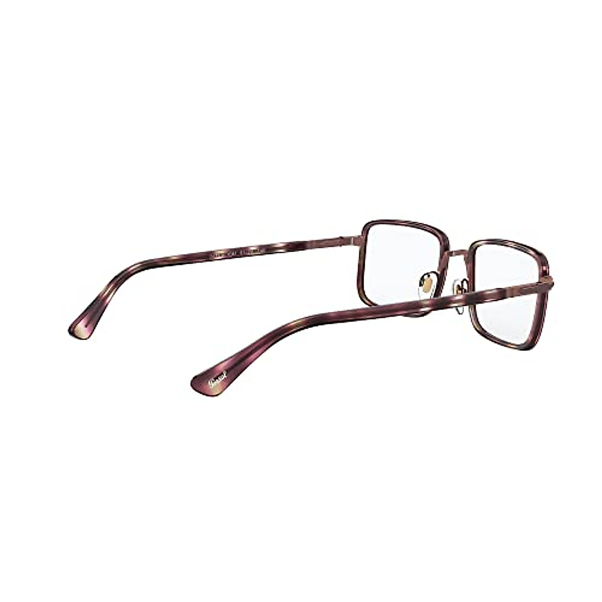 Persol PO2473V Rectangular Prescription Eyewear Frames, Brown/Striped Bordeaux/Demo Lens, 49 mm