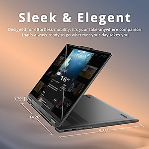 Lenovo Yoga 7i 2-in-1 360° 16" WUXGA Touchscreen Laptop, Intel Core-i5 1335U, 8GB RAM, 2TB PCIe SSD, Backlit Keyboard, Fingerprint Reader, Win 11, Storm Grey, 32GB Snowbell USB Card