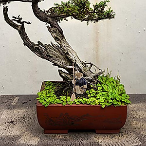 Yardwe 1pc Fisherman Ornament Pagoda Statue Small Human Garden Statue Figurine Fish Tank Fisherman Aew Action Figures Crafts for Boys Aquarium Adornments Ceramic Pagoda Elder Glass