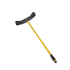 Rubbermaid Commercial Products Maximizer Push-to-Center Broom with Multi-Purpose Bristle, 18" Wide, Black (2018727)