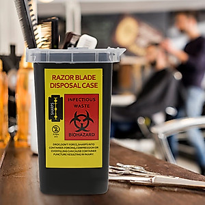 2Pcs Razor Blades Dispenser Case,Small Portable Sharps Container,Razor Blades Disposal Case,Disposable Razor Cutter Container,Barber Shop Storage Container