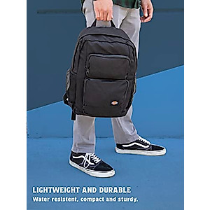 Dickies Tradesman Backpack Extra Large Capacity Logo Water Resistant Casual Daypack for Travel Fits 15.6 Inch Notebook (Black)