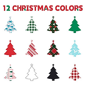 HTVRONT Christmas Heat Transfer Vinyl Bundle-13 Sheets Patterned Buffalo Plaid HTV Vinyl Christmas HTV Cartoon Cute Iron On Vinyl 12" x 10" Inch