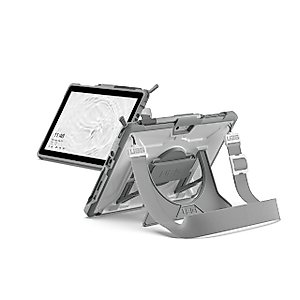 URBAN ARMOR GEAR UAG Designed for Microsoft Surface Go 4 / Surface Go 3 / Surface Go 2 / Surface Go Case 10.5" Plasma w/Hand Strap & Shoulder Strap Featherlight Drop Tested Cover White/Grey