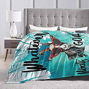 MYSTCOVER Whatever Floats Your Goat Throw Blanket Super Soft Lightweight Luxurious Cozy Warm Fluffy Plush for Bed Couch Living Room